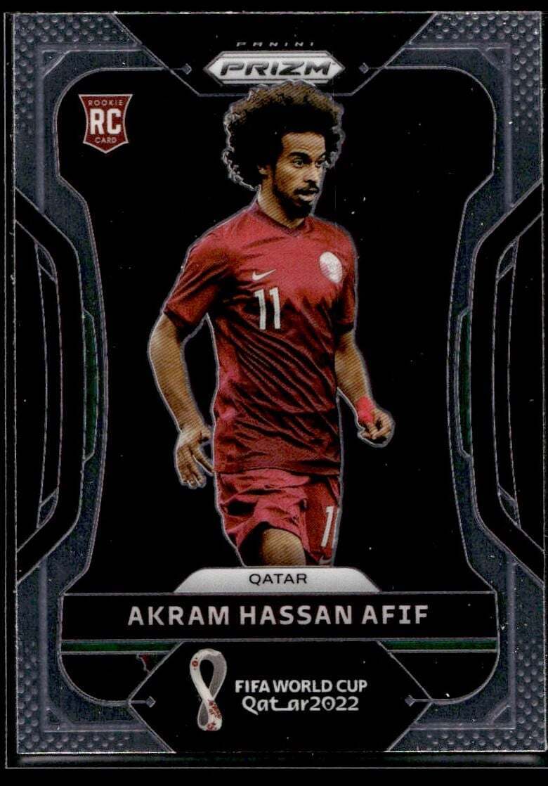 2022 Panini Prizm FIFA World Cup Qatar Qatar #186 Akram Hassan Afif RC ...